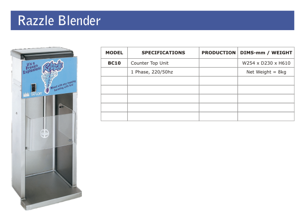 Goldline Industries - Taylor Soft Serve Ice Cream, Frozen Yoghurt ...